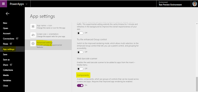 Developing custom reusable components in PowerApps