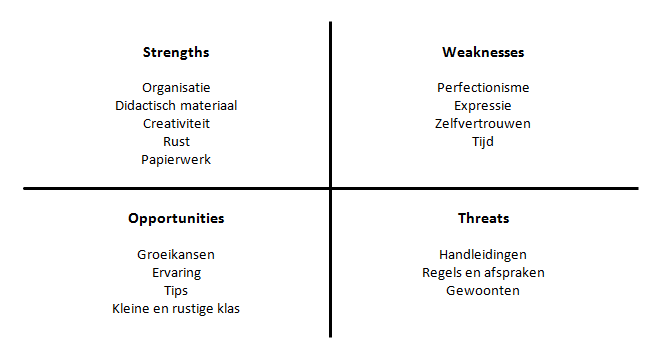 Wereldoriëntatie, een leerrijk proces!: Mijn persoonlijke swot.