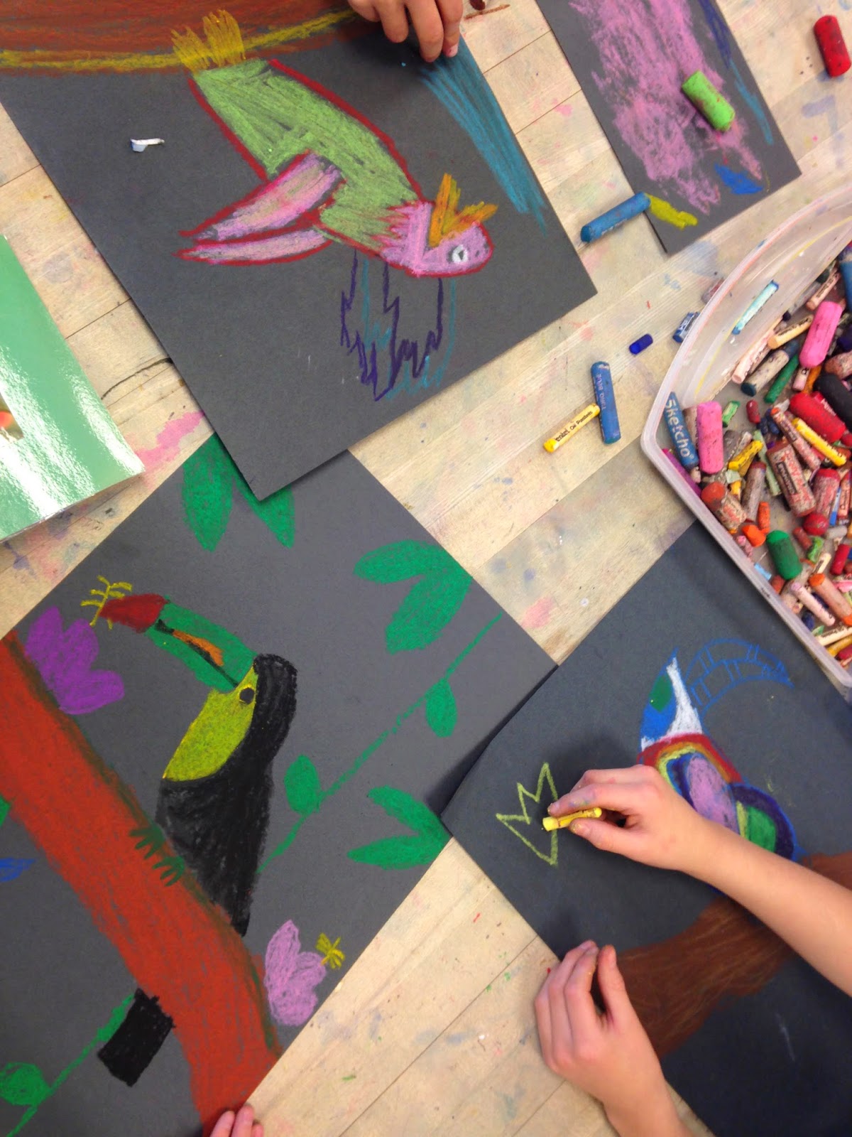 Art Room Blog: 4th Grade Jungle Bird...
