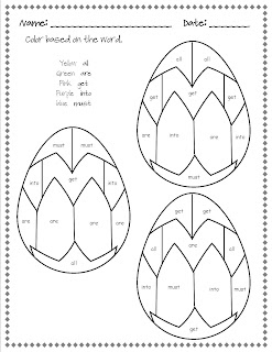 Classroom Freebies Too: Easter Dolch Words