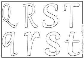 Moldes de letras ~ Atividade para imprimir