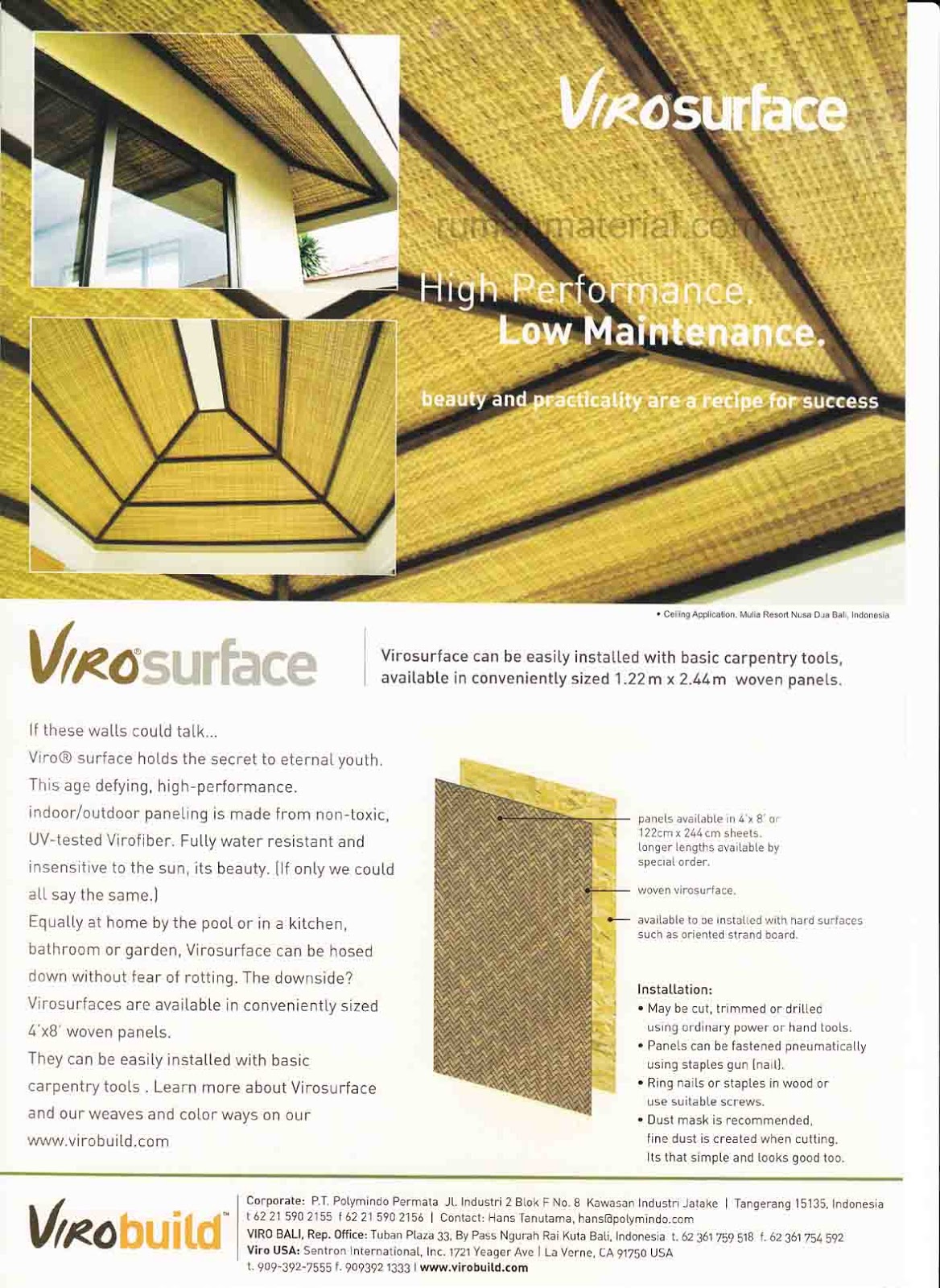 Mengenal Atap Sintetis VIRO THATCH dan Panel VIRO SURFACE - Pengadaan5