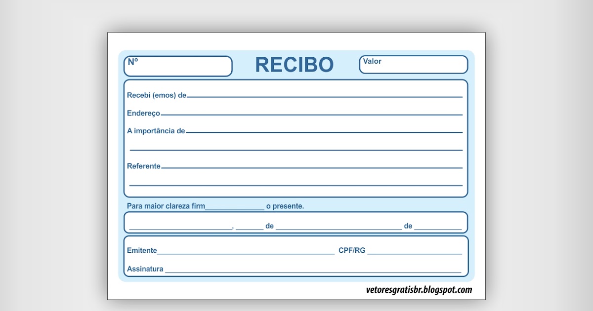 Vetores Grátis: Talão de Recibo sem canhoto