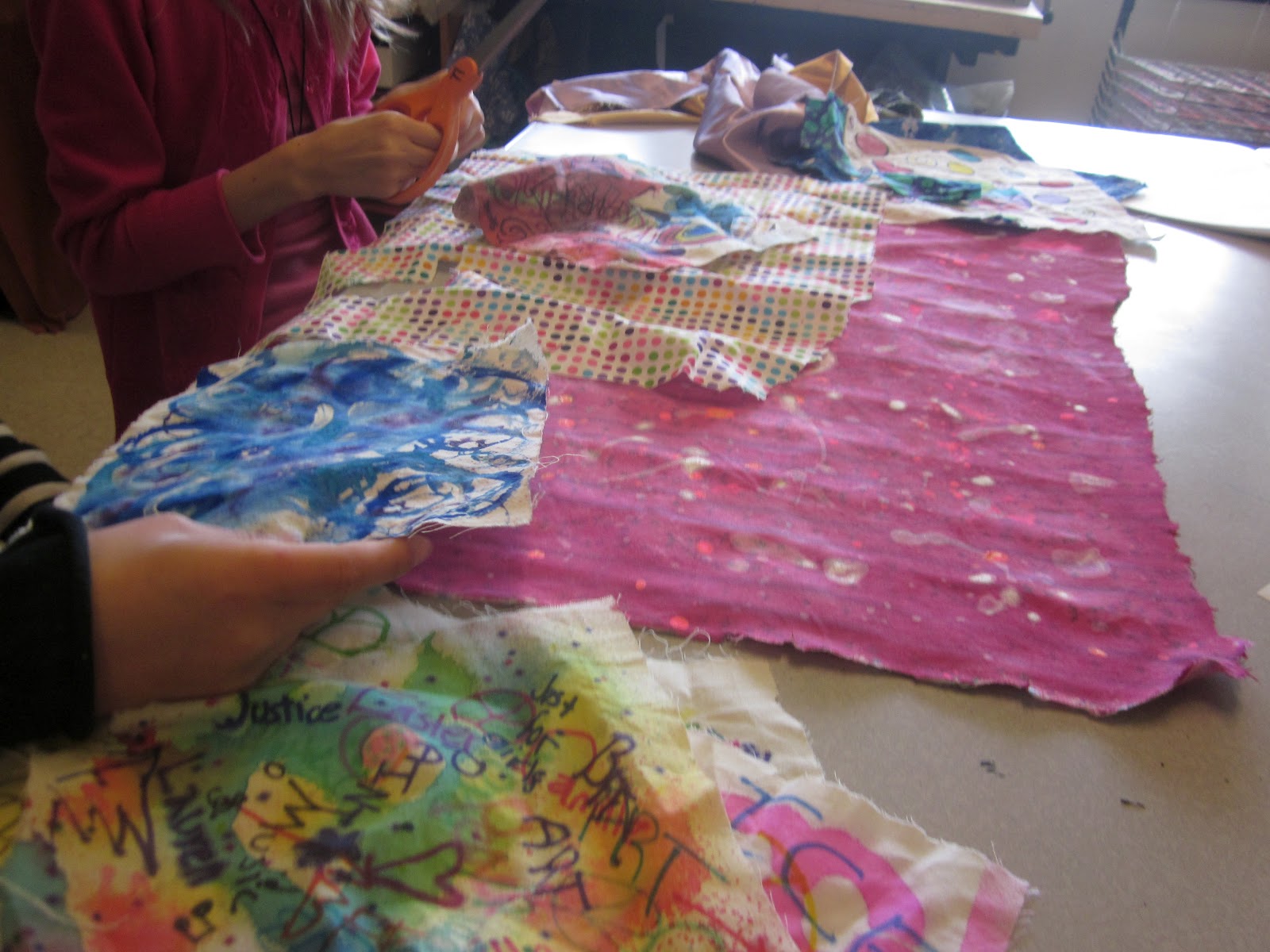 Art is Basic-- Art Teacher Blog: Fabric Collages