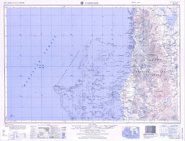 TAKJUB INDONESIA: Peta Topografi Parepare skala 250k