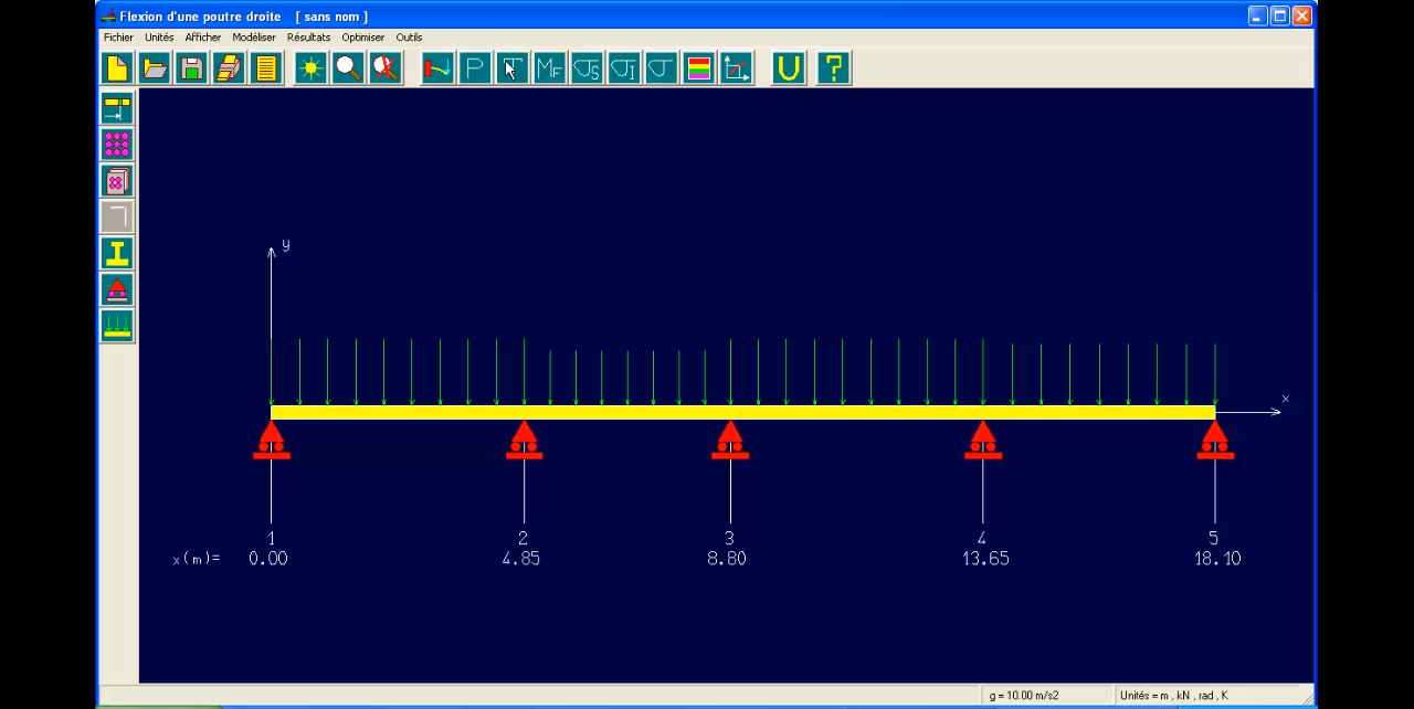 RDM6 étude d'une poutre continue ~ BTP et Génie civil