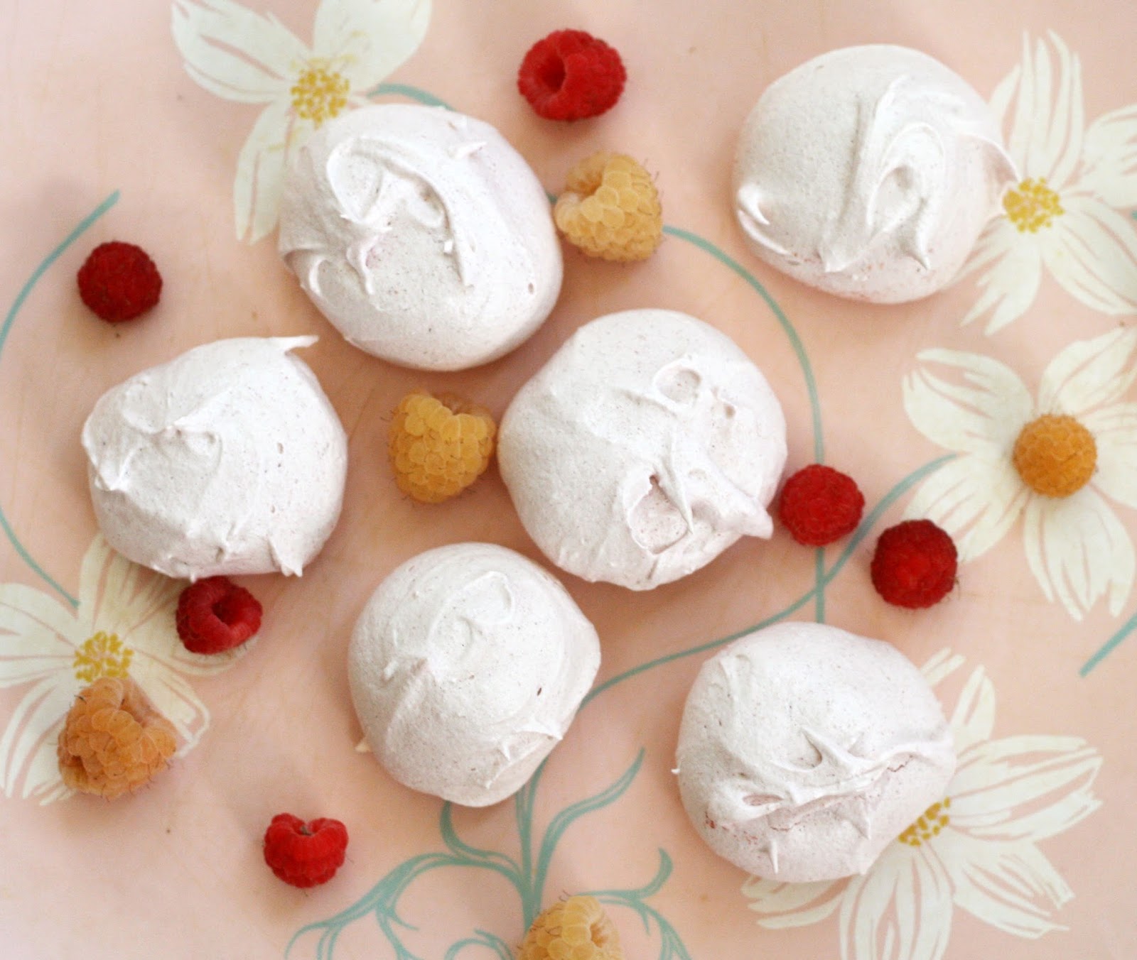 Free Form Raspberry Meringues – Coconut & Lime