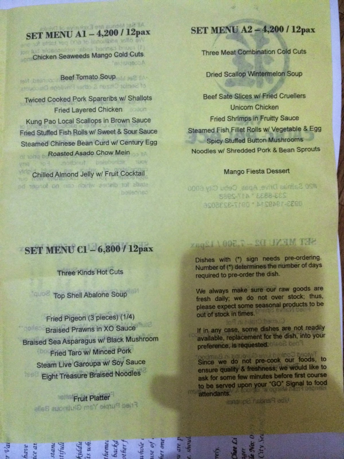 Cebuana MaMa: Ching Palace Package