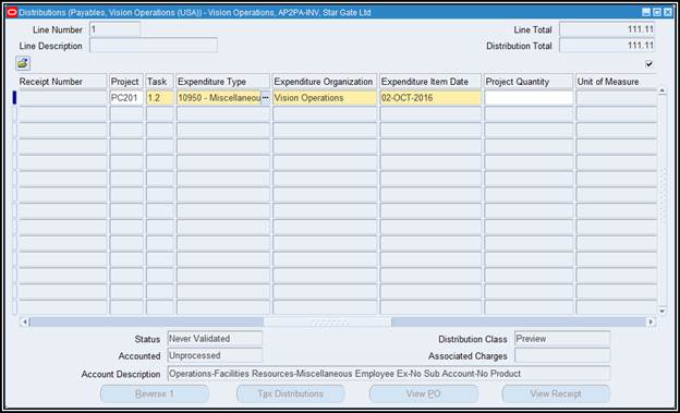 Oracle Applications Oracle Payables To Projects Interface