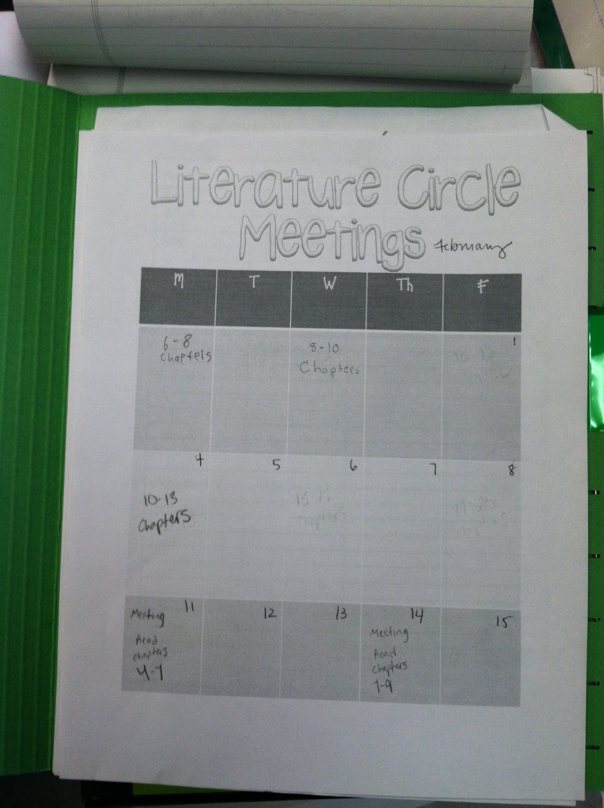 MissKinBK: A Fifth Grade Blog: Literature Circles