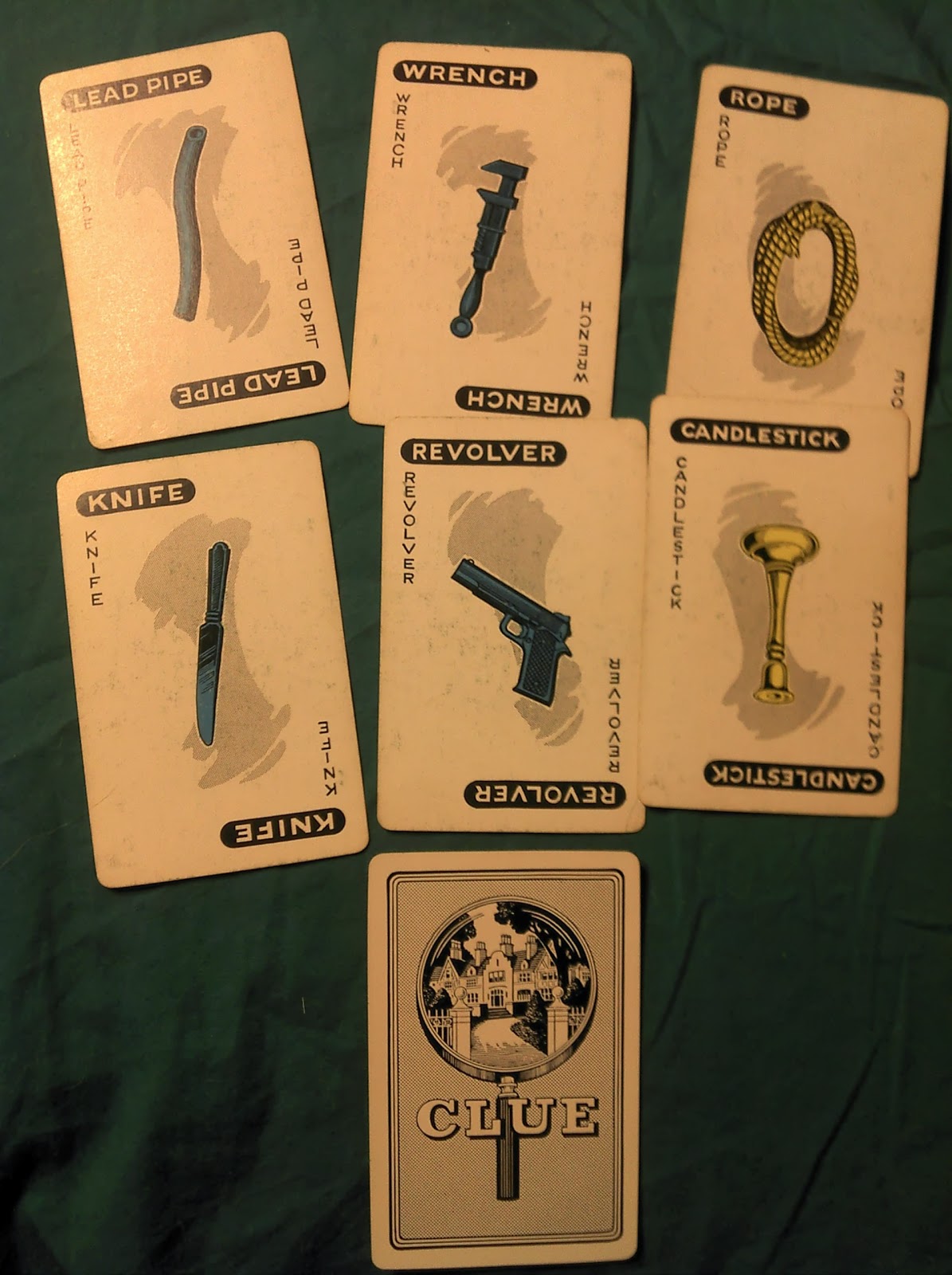 Printable Clue Game Cards