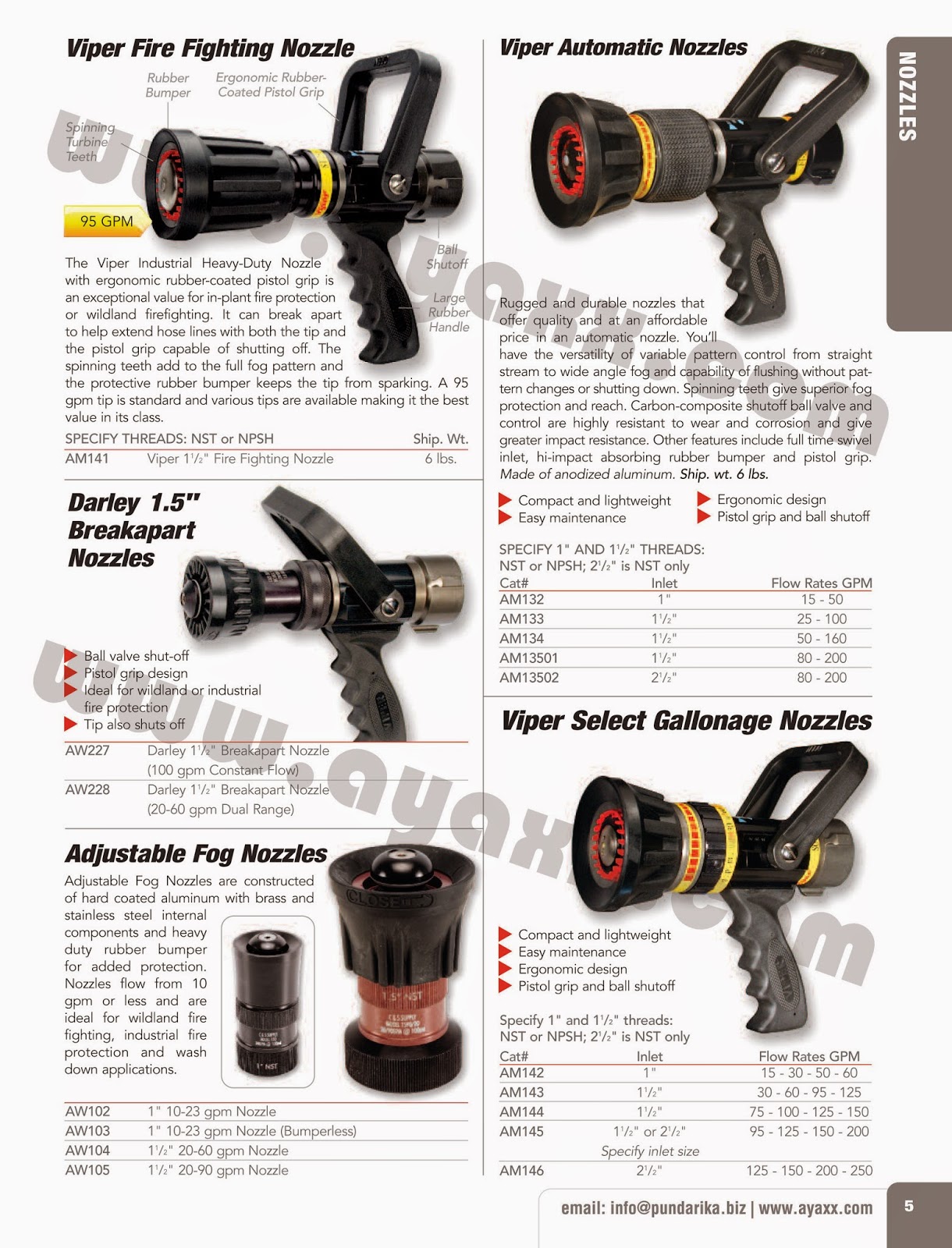 VIPER FIRE FIRE FIGHTING NOZZLE, VIPER AUTOMATIC NOZZLES, DARLEY 1.5 ...