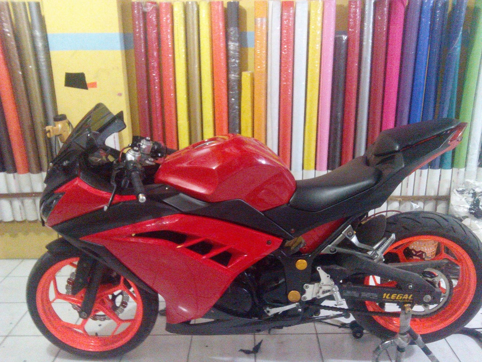 GD1 Goday Sticker - Wraps Modified: Wrapping Full Ninja 250Fi, Black ...