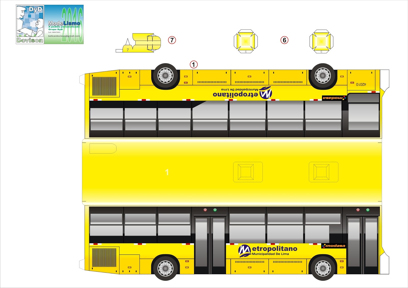 Modelismo-Dovison hobby Perú: BUS ALIMENTADOR Modelo para armar ...