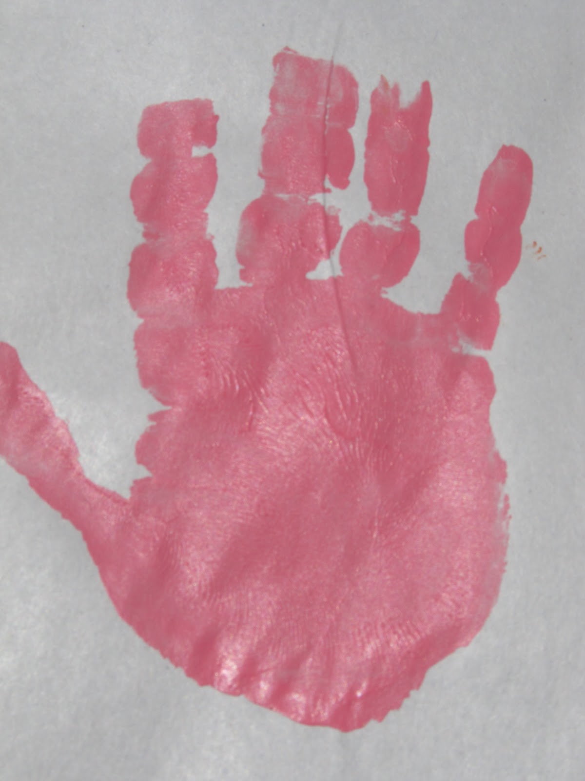 arthurandsage: Simple wrapping paper - handprints again...