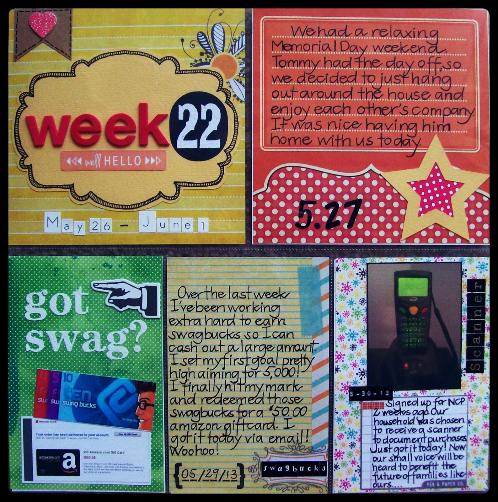 A Crafty Island Girl: Project Life: Weeks 22 - 23