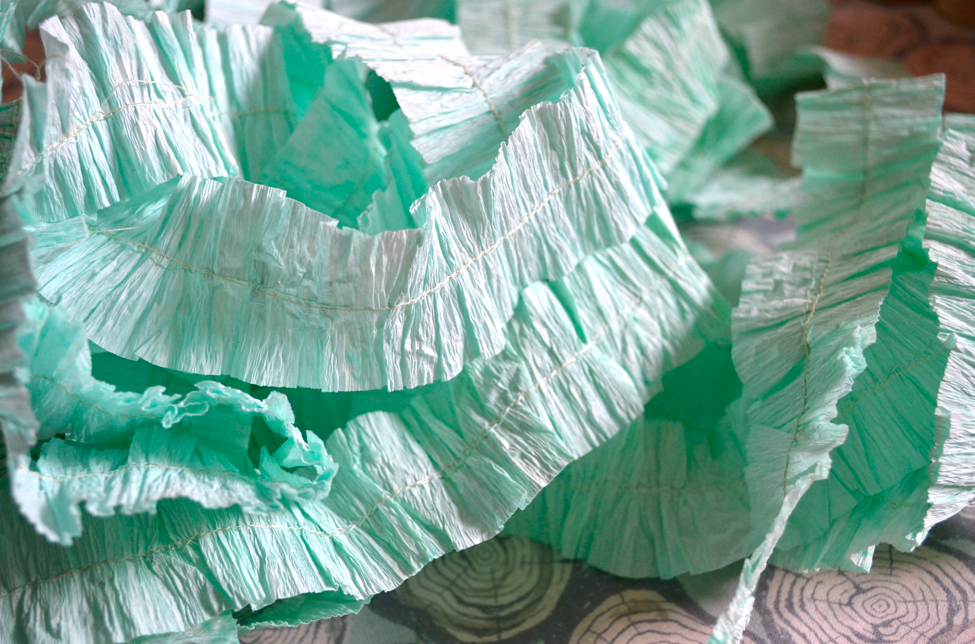 The Professor's Blog: DIY Dyed Crepe Paper Ribbon Tutorial