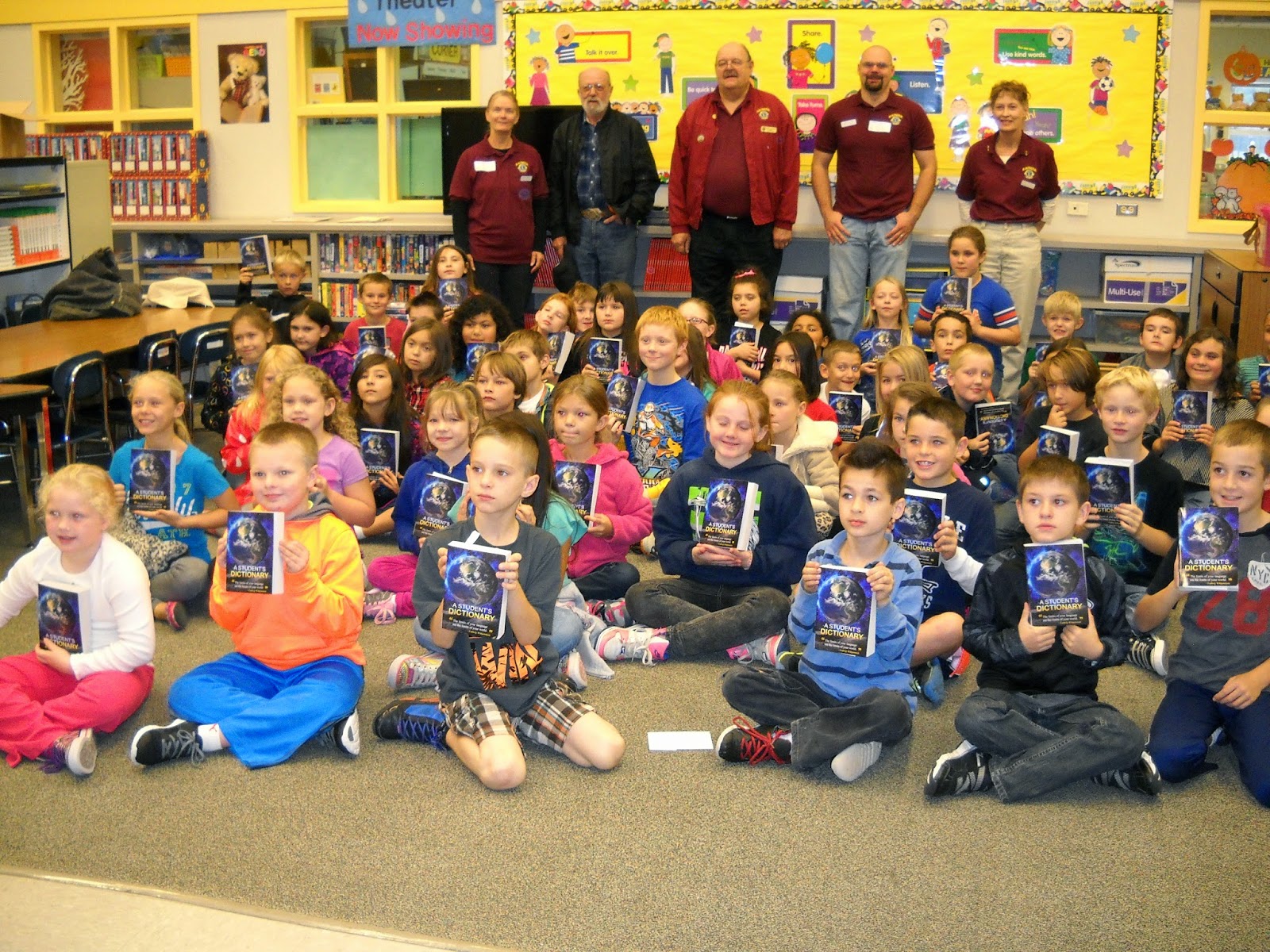 Rainier Lions Club: Third Graders Receive Dictionaries from Rainier Lions