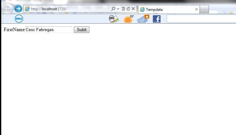 TempData in Asp.net MVC3 Razor | 20Fingers2Brains