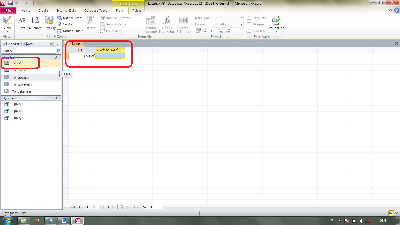 Cara membuat Database di Microsoft Access Dan Perintah Query ~ ILMU ...
