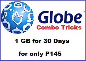 Globe Promos for 1 Month: 1 GB Data Budget P145 - Globe Combo Promos