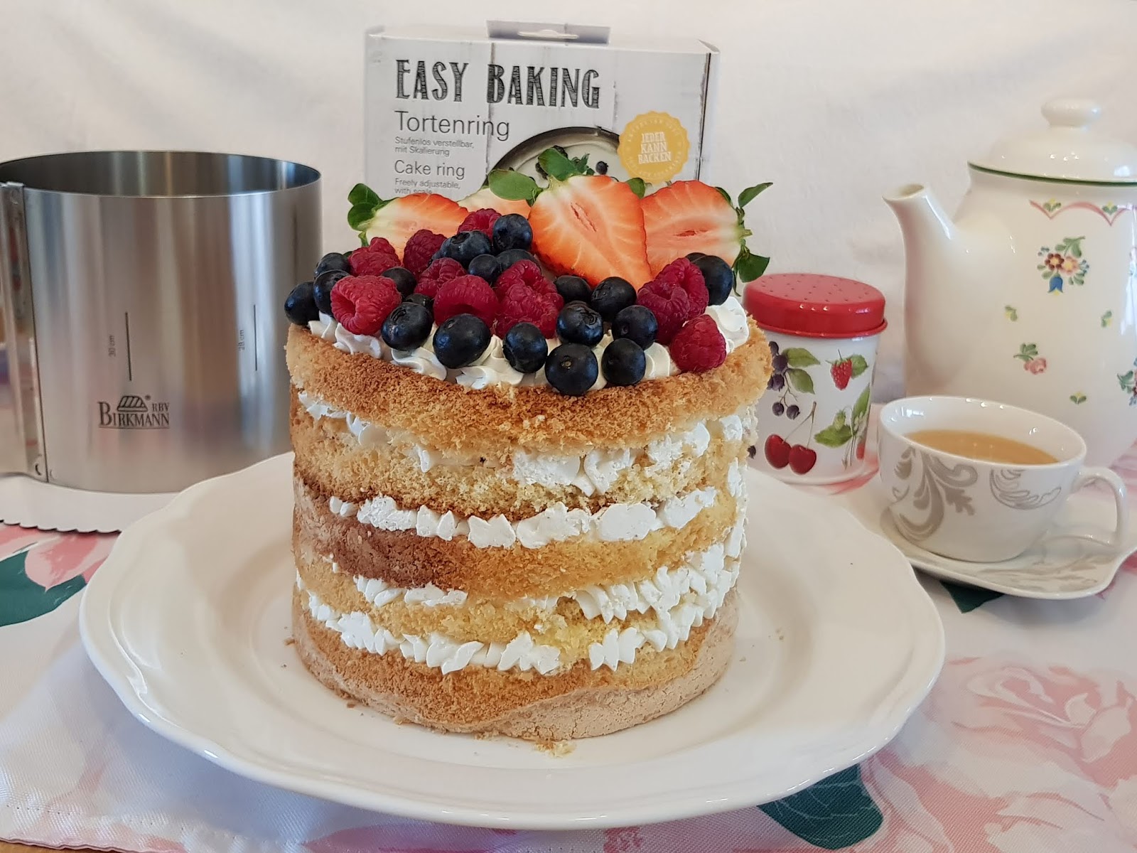 Naked Cake Topfen- Sahne- Torte