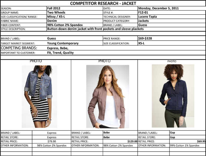 Lucero Tapia's Portfolio: Denim Jacket Tech Pack & Look For Less