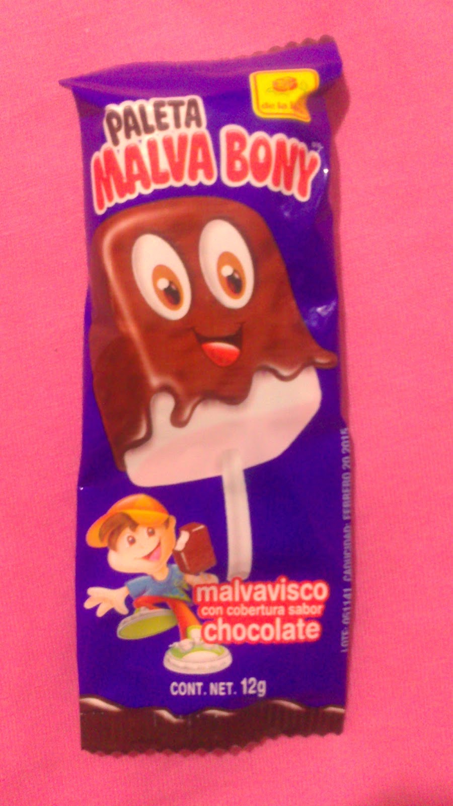 Super Toys : PALETA MALVA BONY MALVAVISCO CUBIERTO DE CHOCOLATE