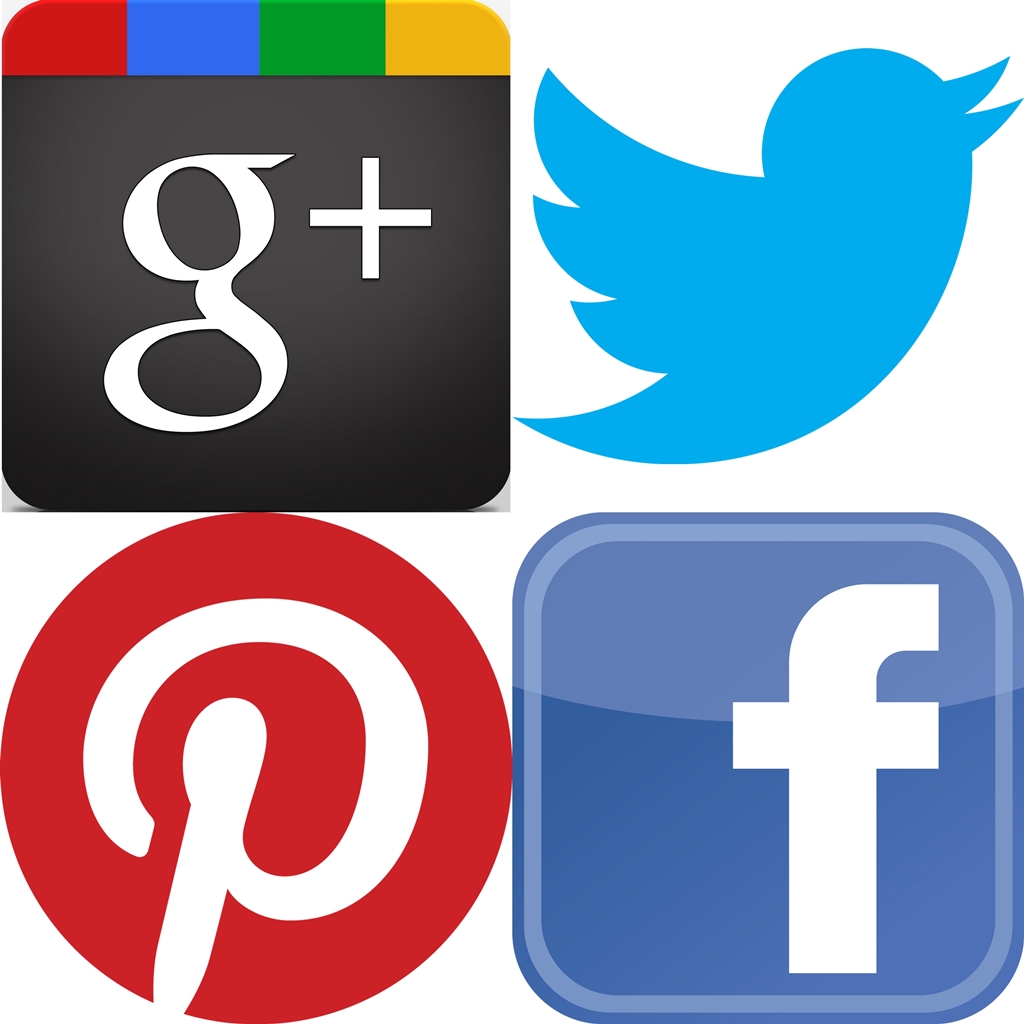 Comparing: Google Plus, Twitter, Pinterest and Facebook