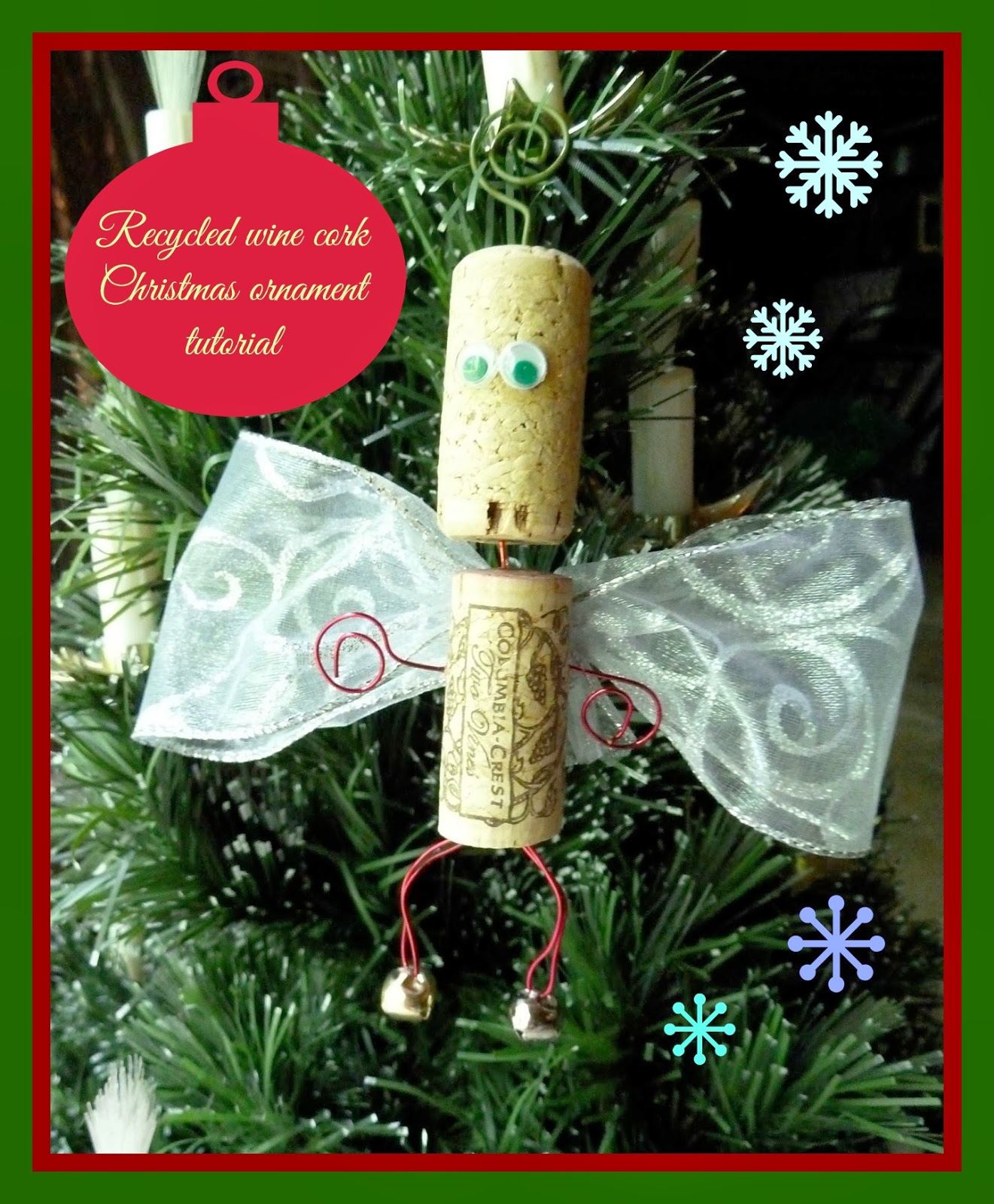 Make it easy crafts: Recycled wine cork angel ornament