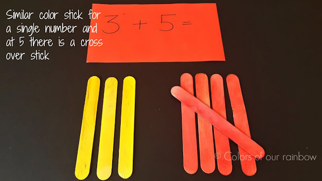 Colors of our Rainbow: LEARNING MATH WITH POPSICLE STICKS : Addition of ...