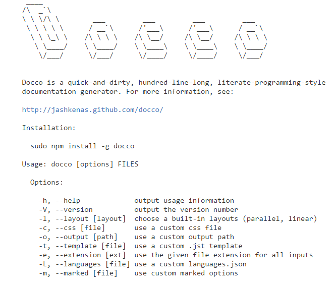 Docco - A Node.js powered JavaScript Documentation Generator - Coding ... Docco - A Node.js powered JavaScript Documentation Generator - Coding ...