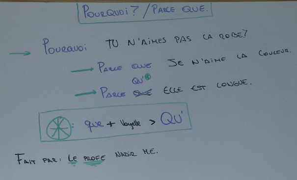 Pourquoi?/ Parce que...