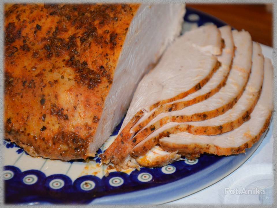 Domowa kuchnia Aniki: Pieczony filet z indyka. Pieczeń z indyka