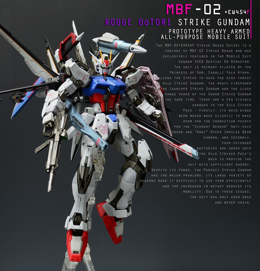 GUNDAM GUY: MG 1/100 Rouge Ootori Strike Gundam - Customized Build