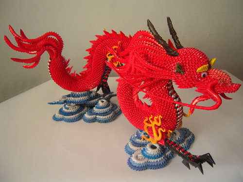 PaperCraft: 3d Origami Dragon With Stand