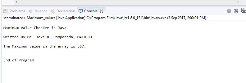 Free Programming Source Codes And Computer Programming Tutorials Maximum Value Checker In Java