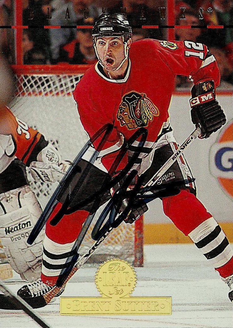 Hell's Valuable Collectibles: Brent Sutter: Two Autographed Cards