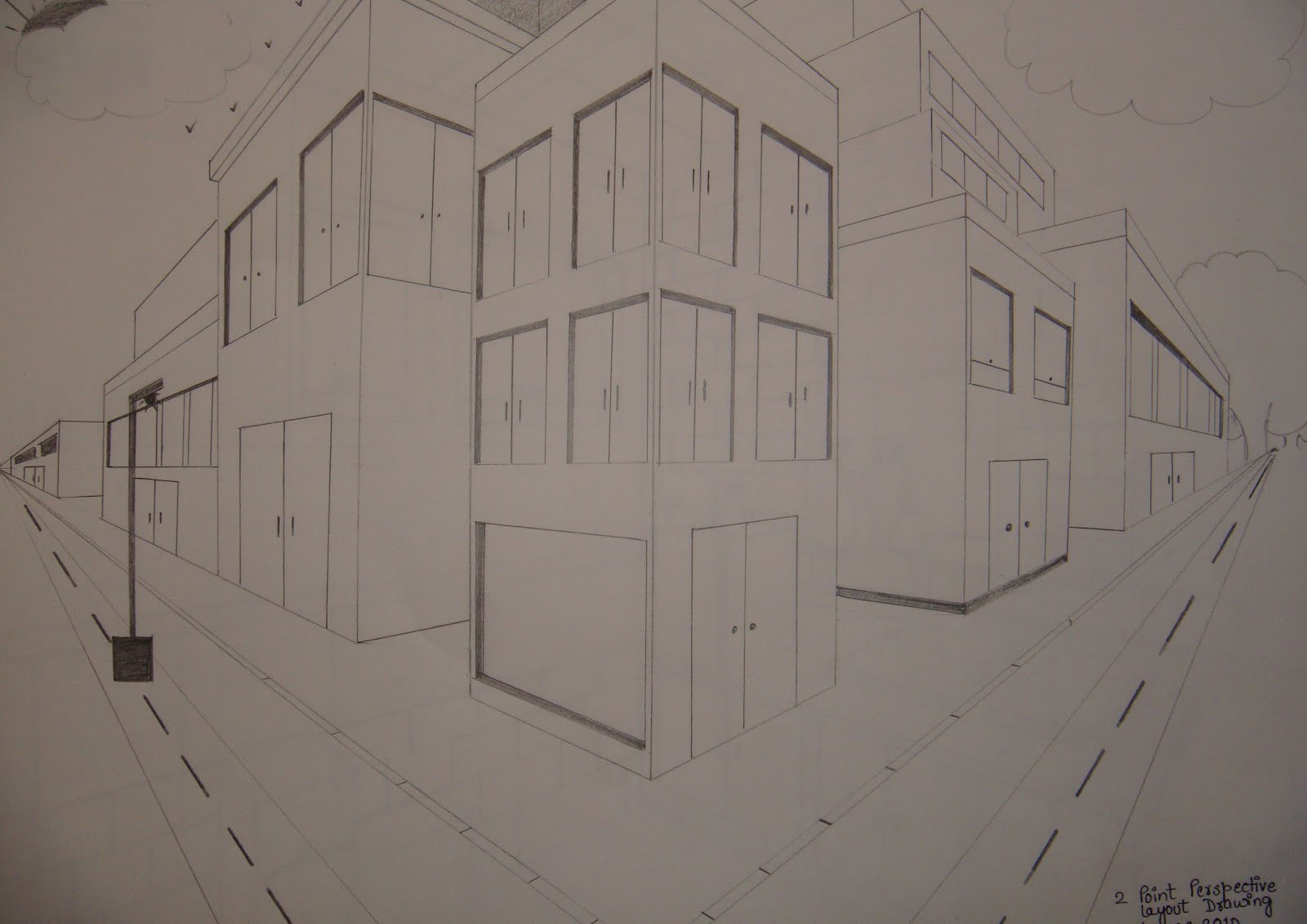 Art and Animation: 2 point perspective layout drawings