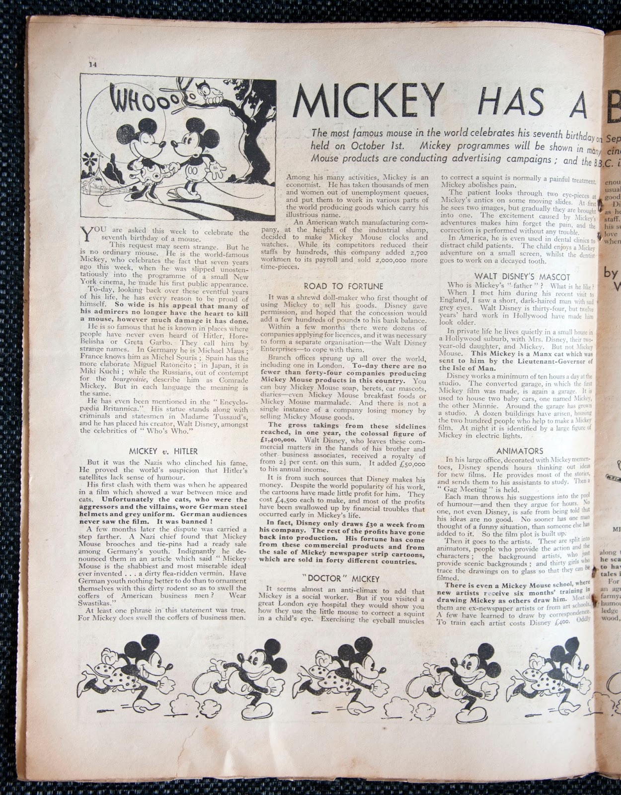 Disney Comics Randomness: Mickey's birthday in the daily newspaper strips