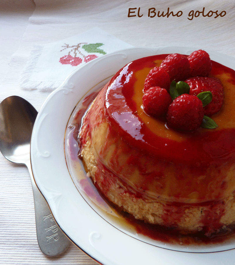 El Buho goloso: Flan de frutas rojas sin horno (Concurso y Premio)