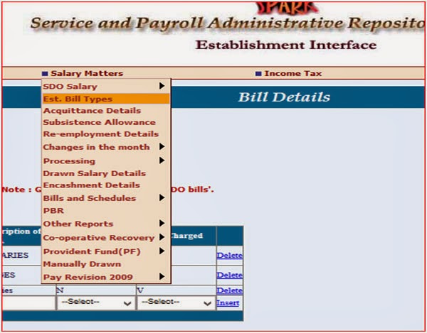 E-Submission of SPARK Bills