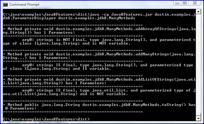 Inspired by Actual Events: Constructor/Method Parameters Metadata Available Via Reflection in JDK 8