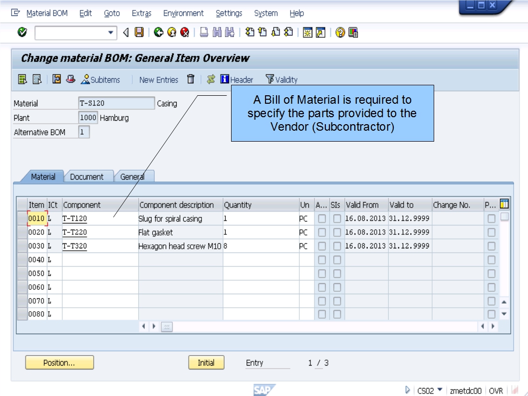 SAP Learning Examination MM Subcontracting Process Flow SAP Learning Examination MM Subcontracting Process Flow