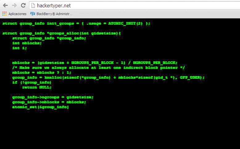 Tecnología habitual: Simular ser un hacker programador