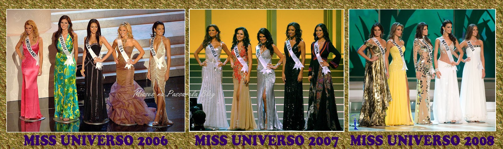 MISSES NA PASSARELA: MISS UNIVERSO ANOS 2000 - AS TOP 5 DE 2003 A 2008