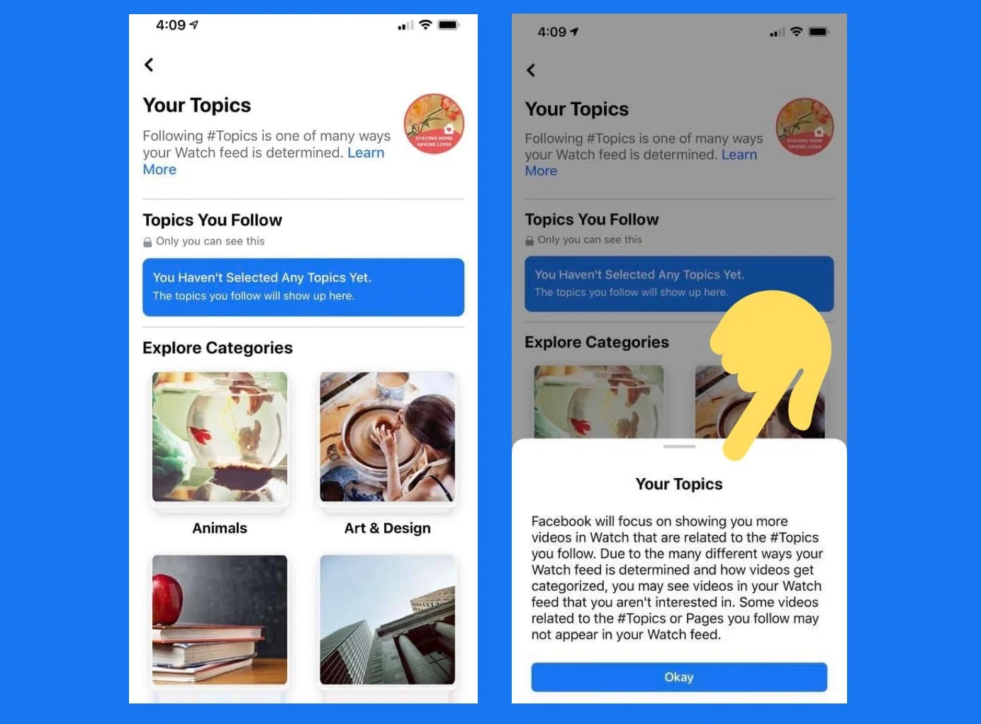 Facebook is testing ‘Topics you follow’ feature for the Facebook Watch feed