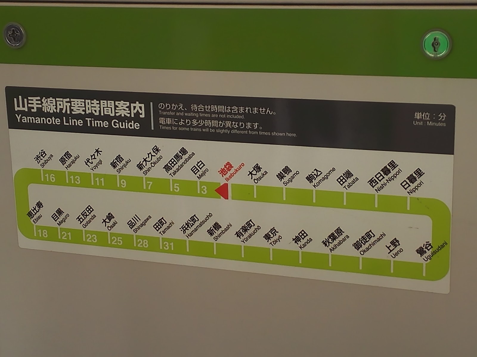 Yamanote Line operating hours
