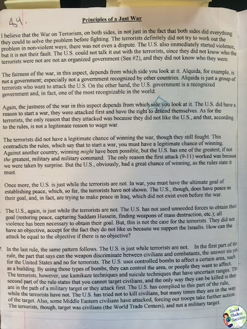 Principles of a Just War - Social Studies Success