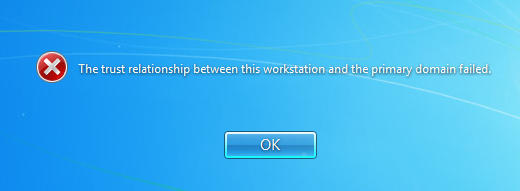 The trust relationship between this workstation and the primary domain ...
